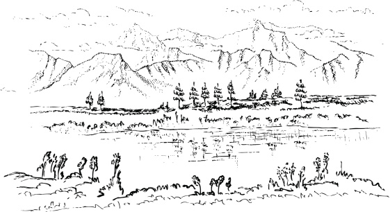 Sketsa Lanskap Gunung Dan Danau Ilustrasi Stok - Unduh Gambar Sekarang ... Sketsa Lanskap Gunung Dan Danau Ilustrasi Stok - Unduh Gambar Sekarang ...