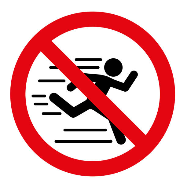 Prohibido Correr - Banco de fotos e imágenes de stock - iStock Prohibido Correr - Banco de fotos e imágenes de stock - iStock