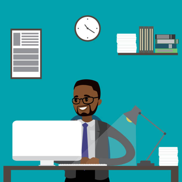 African American Man Office Desk Illustrations, Royalty-Free Vector ... African American Man Office Desk Illustrations, Royalty-Free Vector ...