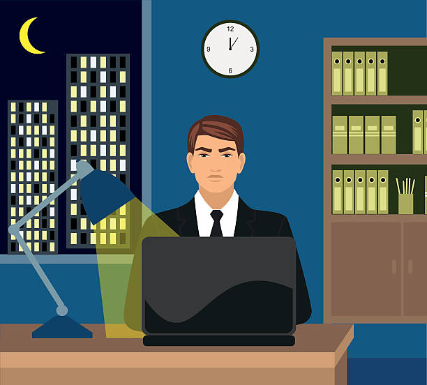 Man Computer Night Behind Illustrations, Royalty-Free Vector Graphics ... Man Computer Night Behind Illustrations, Royalty-Free Vector Graphics ...