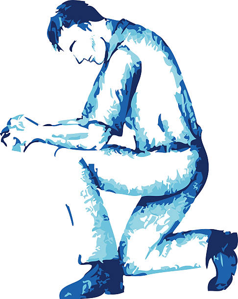 Drawing Of A Man Kneeling In Prayer Illustrations, Royalty-Free Vector ... Drawing Of A Man Kneeling In Prayer Illustrations, Royalty-Free Vector ...