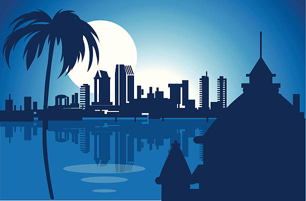 Downtown San Diego At Night stock vectors - iStock Downtown San Diego At Night stock vectors - iStock