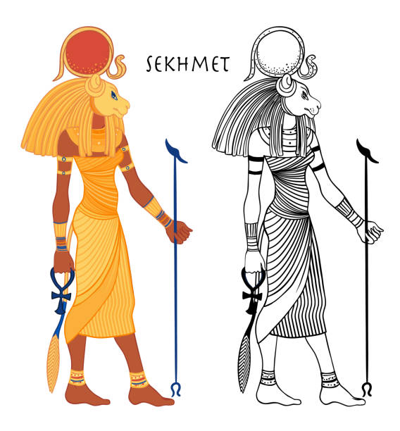 Egyptian Lion Goddess Sekhmet Drawing Illustrations, Royalty-Free ... Egyptian Lion Goddess Sekhmet Drawing Illustrations, Royalty-Free ...