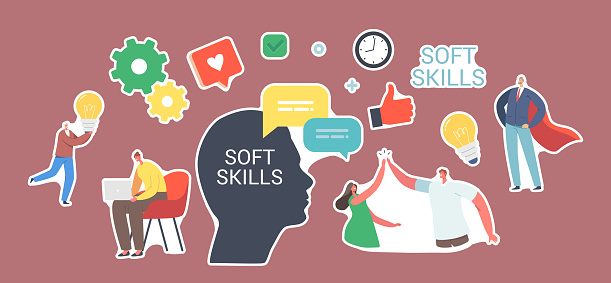 Seperangkat Stiker Soft Skill Dalam Bisnis Karakter Komunikasi Kepala ... Seperangkat Stiker Soft Skill Dalam Bisnis Karakter Komunikasi Kepala ...