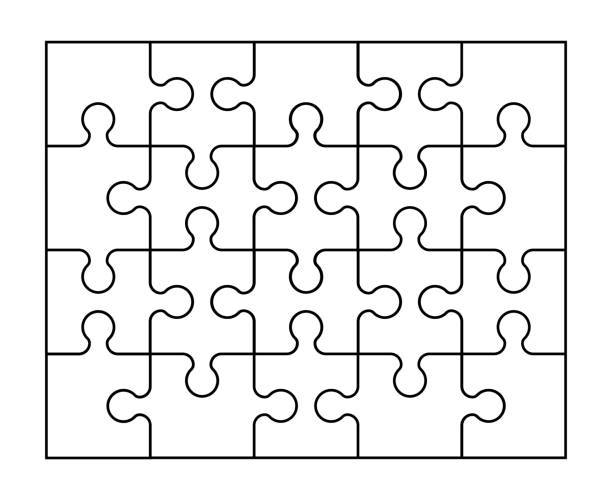 20 Piece Puzzle Template Illustrations, Royalty-Free Vector Graphics ... 20 Piece Puzzle Template Illustrations, Royalty-Free Vector Graphics ...
