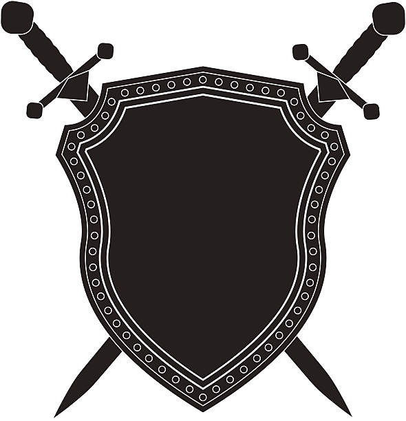 Two Crossed Swords And Shield Stock Photos, Pictures & Royalty-Free ... Two Crossed Swords And Shield Stock Photos, Pictures & Royalty-Free ...