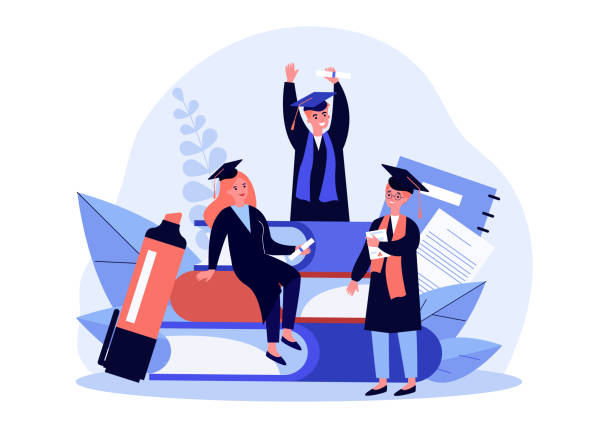 Vector De Dibujos Animados Sombrero Académico En Pila De Libros Y ... Vector De Dibujos Animados Sombrero Académico En Pila De Libros Y ...