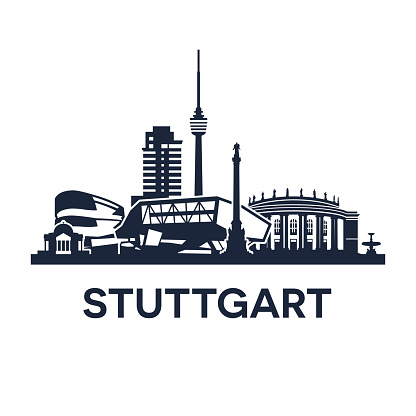 Stuttgart Skyline Design - Vector Download Stuttgart Skyline Design - Vector Download