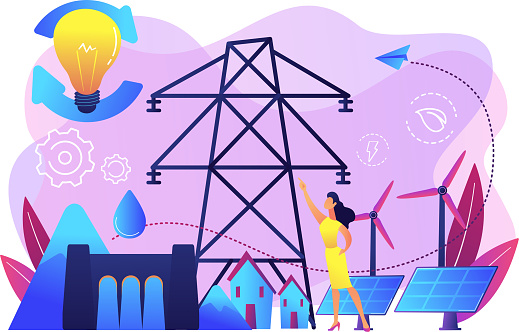 Sustainable Energy Concept Vector Illustration Stock Illustration ... Sustainable Energy Concept Vector Illustration Stock Illustration ...