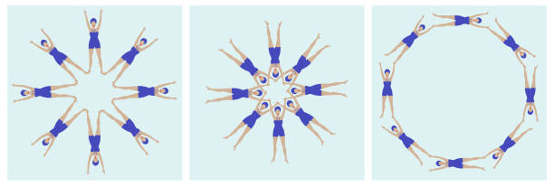 Synchronized Swimmers Circle Illustrations, Royalty-Free Vector ... Synchronized Swimmers Circle Illustrations, Royalty-Free Vector ...