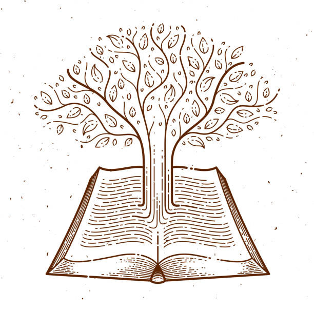 Tree Growth Book Nature Knowledge Drawing Illustrations, Royalty-Free ... Tree Growth Book Nature Knowledge Drawing Illustrations, Royalty-Free ...