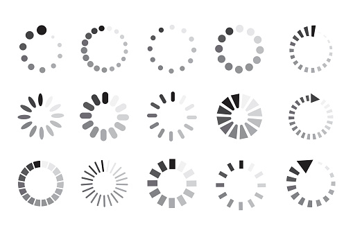 Vector Bootloader Icons Buffering Circular Signs Website Loading Symbol ... Vector Bootloader Icons Buffering Circular Signs Website Loading Symbol ...