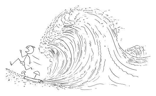 Vektorcartoonillustration Des Menschen Oder Touristen Am Strand Oder ... Vektorcartoonillustration Des Menschen Oder Touristen Am Strand Oder ...