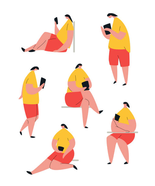 Woman Scrolling Phone Illustrations, Royalty-Free Vector Graphics ... Woman Scrolling Phone Illustrations, Royalty-Free Vector Graphics ...