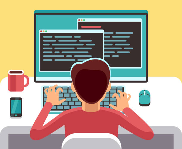 Best Looking At Computer Screen Illustrations, Royalty-Free Vector ... Best Looking At Computer Screen Illustrations, Royalty-Free Vector ...